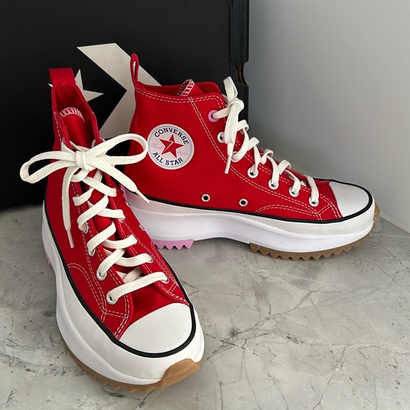 Converse | Shoes | Converse Run Star Hike Sneakers Red W Pink New First ...